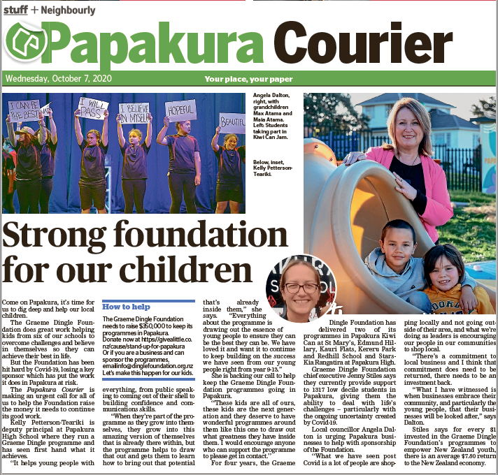 Stand up for Papakura - Graeme Dingle Foundation